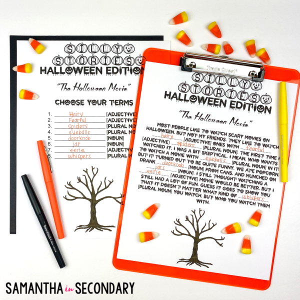 10 Halloween Activities for High School English - Samantha in Secondary