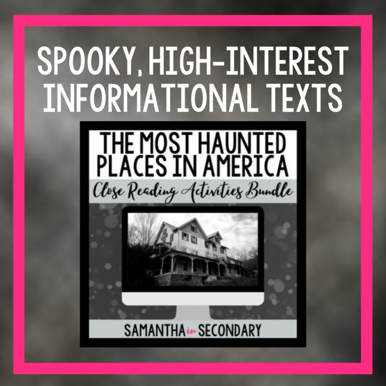 5 Spooky Story Activities for Your Secondary ELA Classroom ⋆ Samantha ...