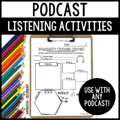 20 Podcasts for High School English Class ⋆ Samantha in Secondary