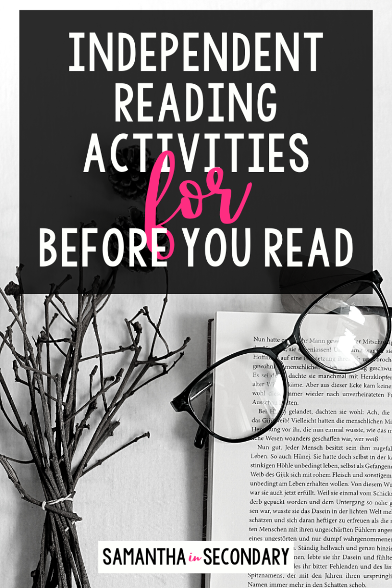 5 Independent Reading Activities for Before You Read ⋆ Samantha in ...