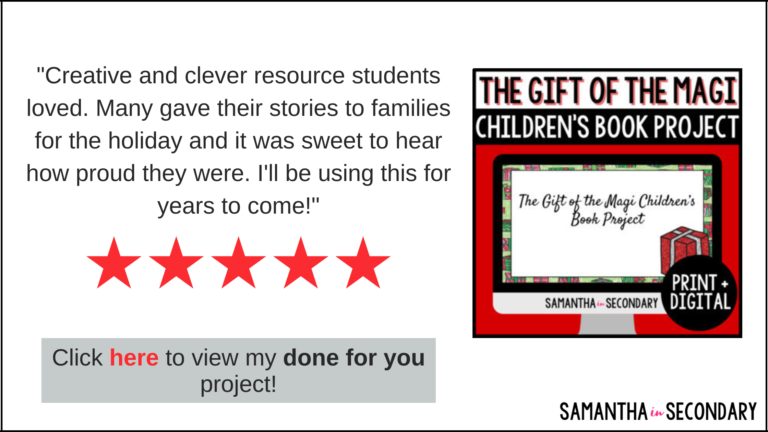 5 Gift of the Magi Short Story Activities ⋆ Samantha in Secondary