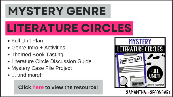 How to Run a Mystery Book Tasting in Your Secondary ELA Classroom ⋆ ...