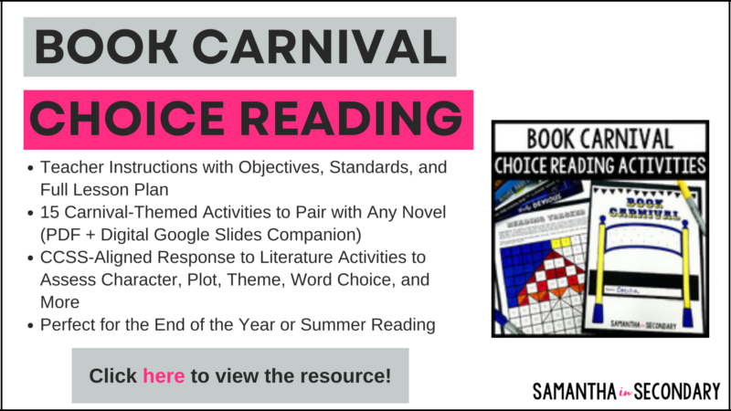 10 Activities to Host a Book Carnival in Your Classroom ⋆ Samantha in ...