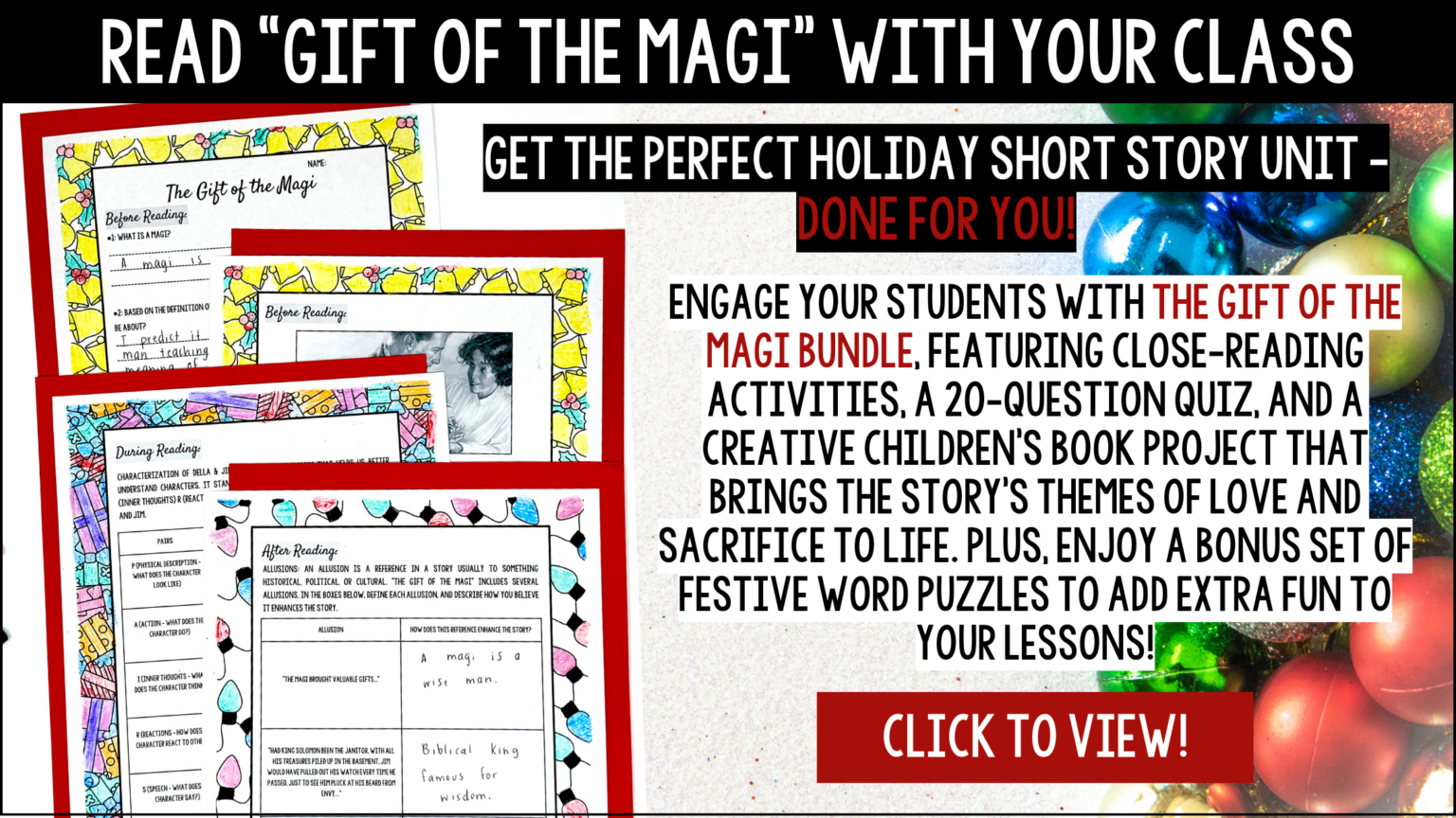 10 Holiday Short Stories for Your Secondary ELA Classroom ⋆ Samantha in ...